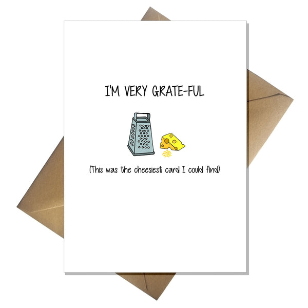 I'm very grateful - Cute Pun Thank you Card – That Card Shop