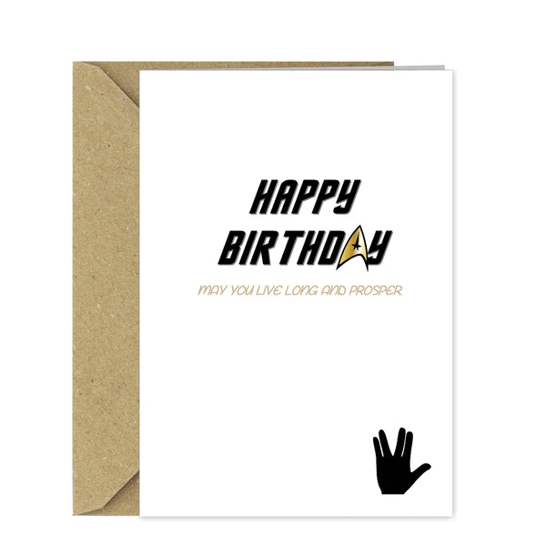 Star Trek Birthday Card - Live Long and Prosper – That Card Shop