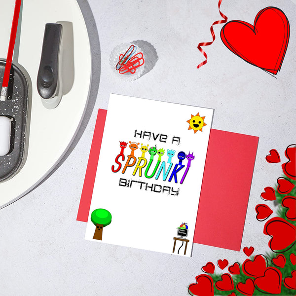 SPRUNKI BIRTHDAY Card - Cute Card for kids – That Card Shop