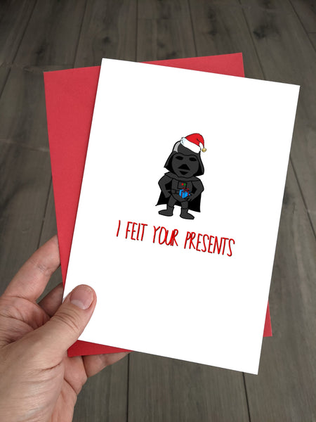 Funny STAR WARS Christmas Card - Darth Vader felt your presents – That ...